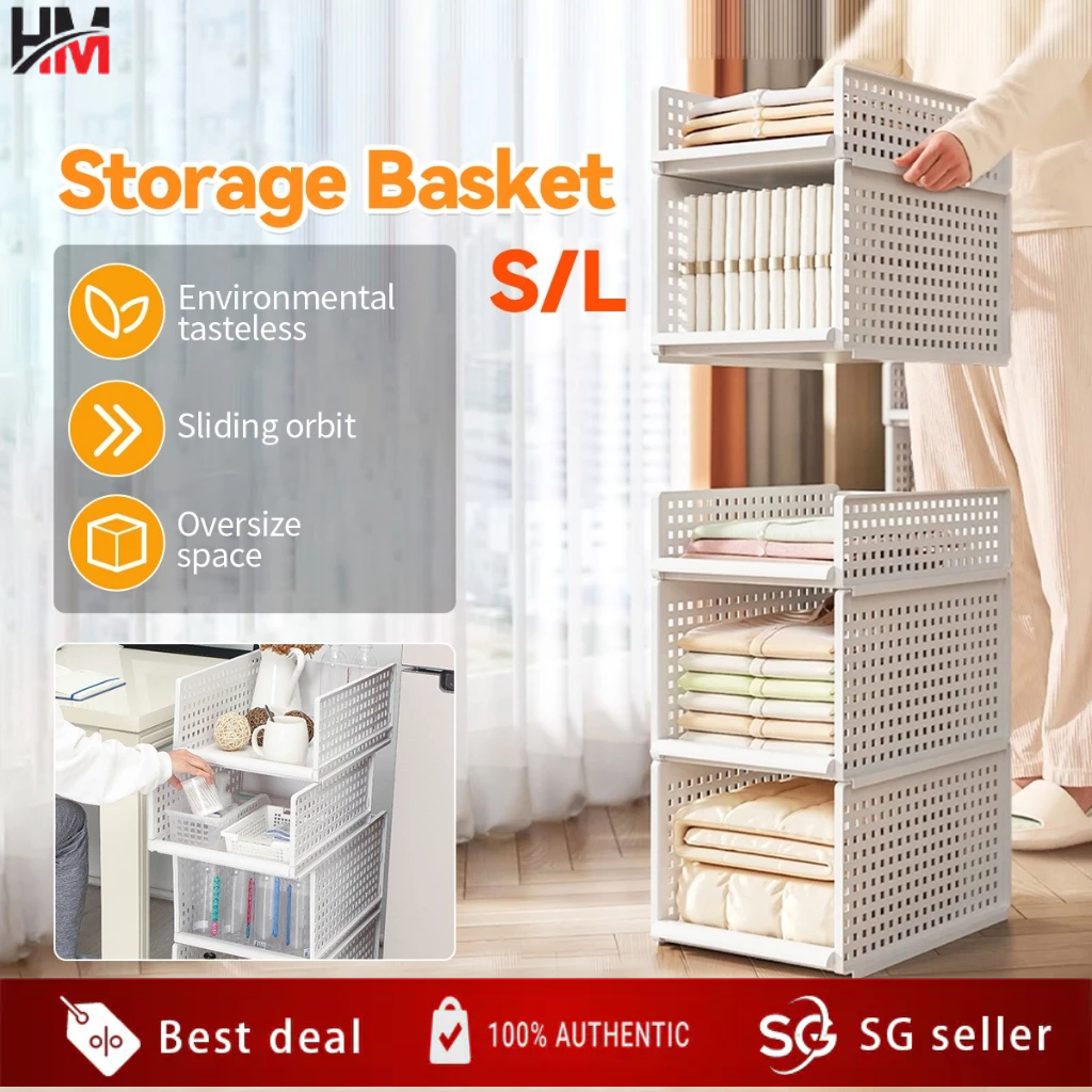 【HM】SG STOCK Extendable Storage Basket Multipurpose Kitchen Living Room ...