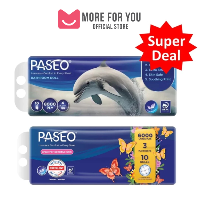💕MORE FOR YOU💕Paseo Bathroom Tissues Extra Soft 200s x 10's (Super Deal ...