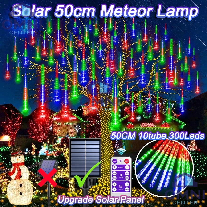 Solar Meteor Shower Light 8 Tubes 50cm Solar LED Meteor Shower Fairy ... Solar Meteor Shower Light 8 Tubes 50cm Solar LED Meteor Shower Fairy ...