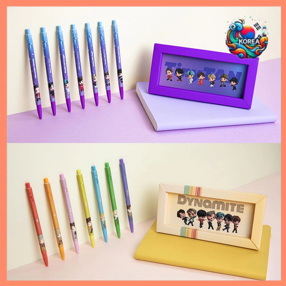 Limited Edition Monami 153 BTS Tiny TAN / Dynamite 7-Pen Set - Perfect Gift for ARMY! | Shopee ...