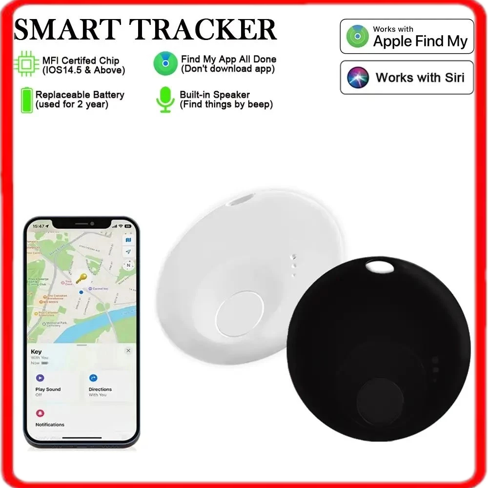 Smart GPS Tracker (White or Black) Air-Tag Finder Works With iOS Only ...