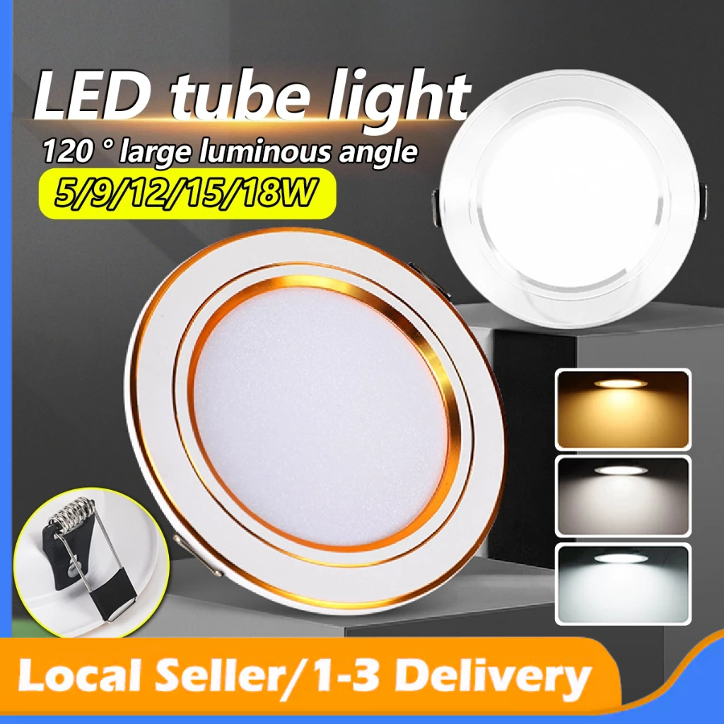 [SG Seller]Recessed LED Downlight 6W/9W/12W/15W/18W Panel LIght Ceiling ...