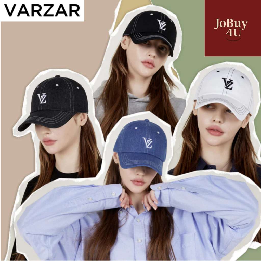 [VARZAR] 3D Monogram Stitch Overfit Ball Cap (Ships from Korea ...