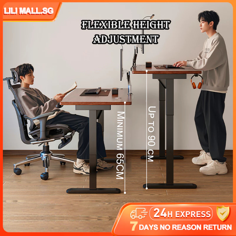 【LILI.SG】Table Height-adjustable computer desk height-adjustable gaming ...