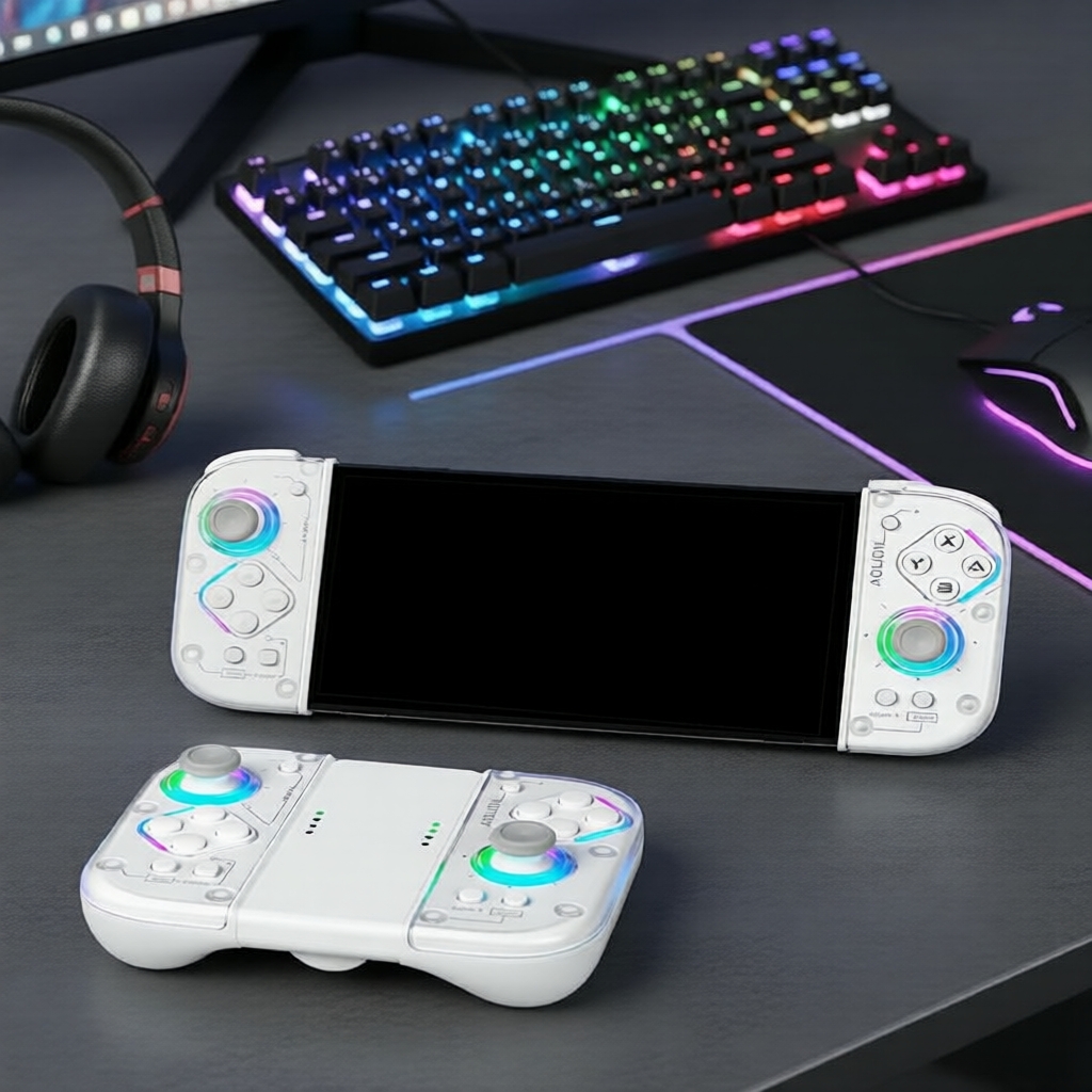 Aolion J20 RGB Wireless Knight Hall Joystick For Switch Left/Right ...