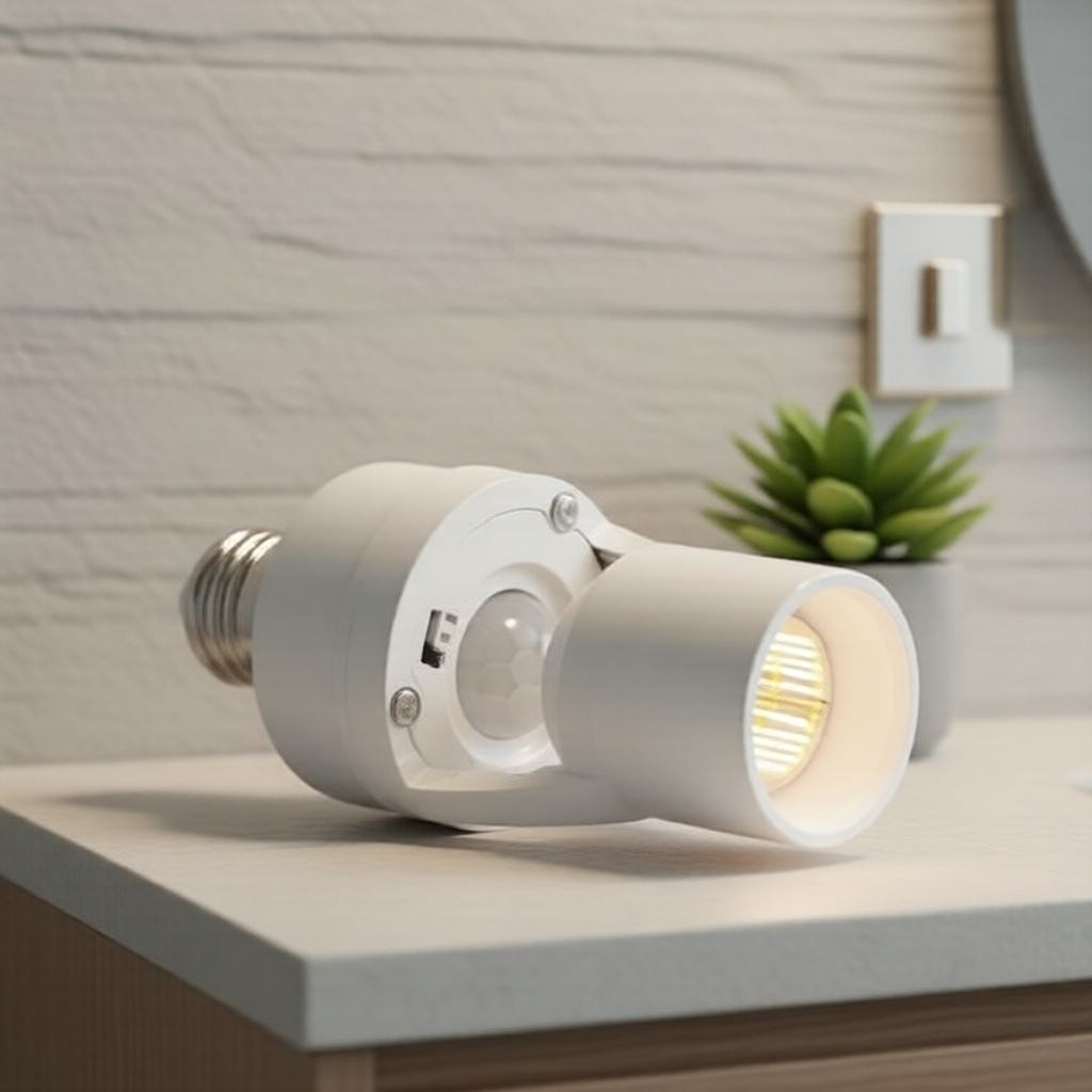 Automatic E27 PIR Motion Detector Lamp Holder, Universal Wireless Light ...