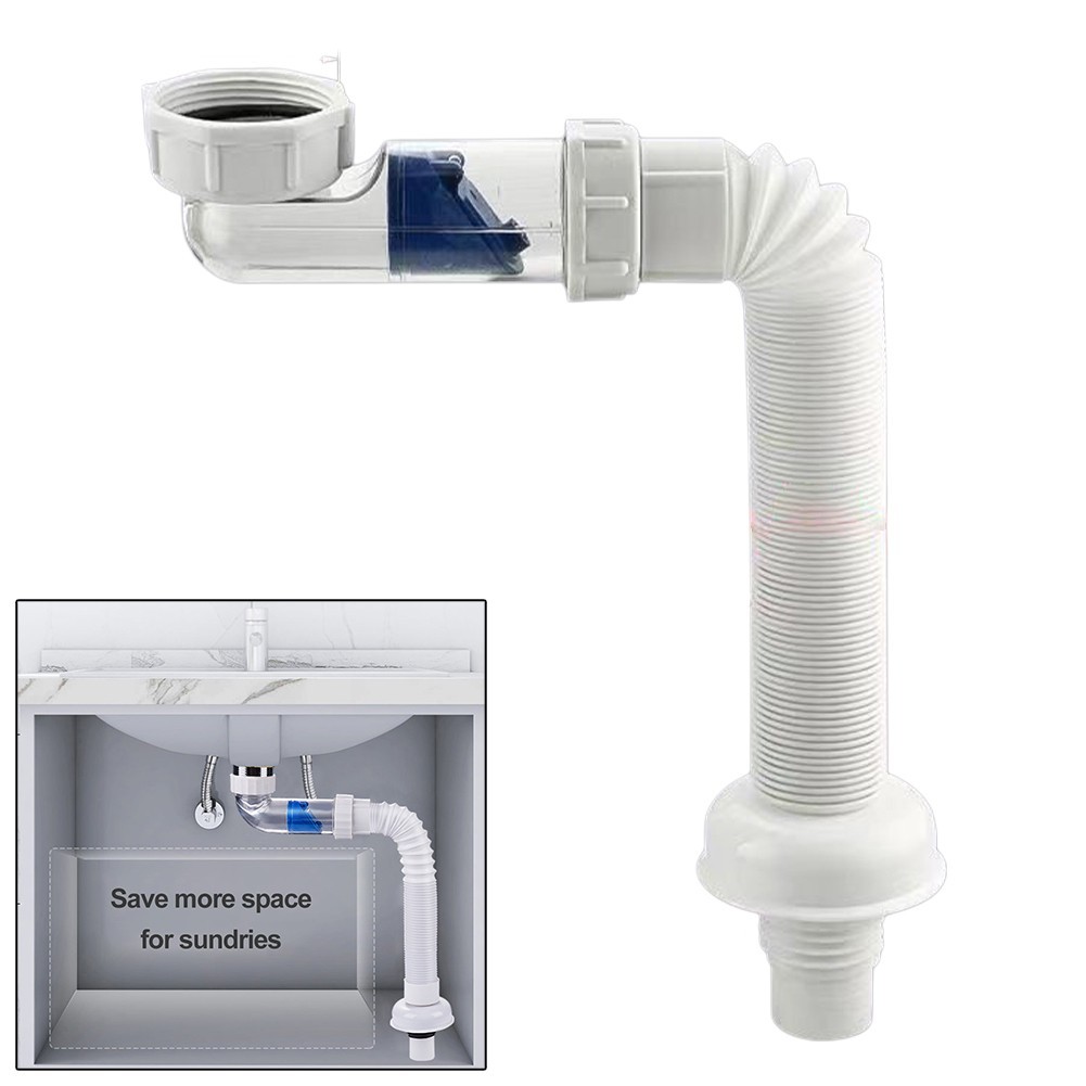 BIG DISCOUNTS Flexible Siphon Drain Hose G1-1/2 Inch Sink Waste Water ...
