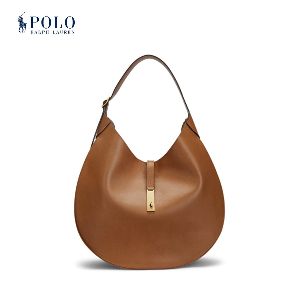 Polo Ralph Lauren Women Polo ID Medium Leather Shoulder Bag | Shopee ...