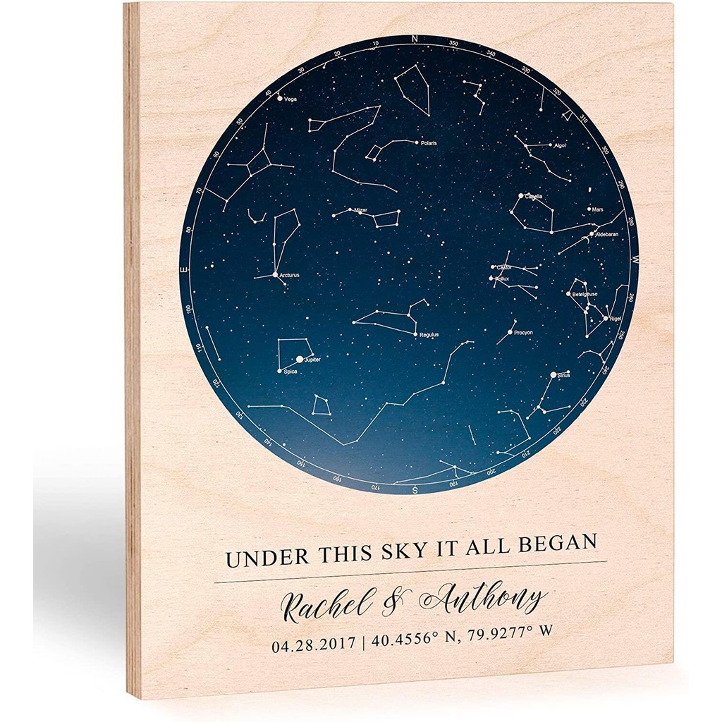 One Global Hot Personalized Star Map Customized Star Alignment Poster ...