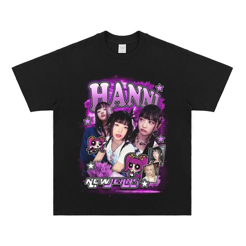 NewJeans Tee Korean Girl Group Printed Short Sleeve HAERIN HANNI MINJI ...