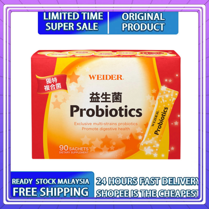 WEIDER Probiotics, 90 Sachets of exclusive multi - strains probiotics. Promote digestive health ...
