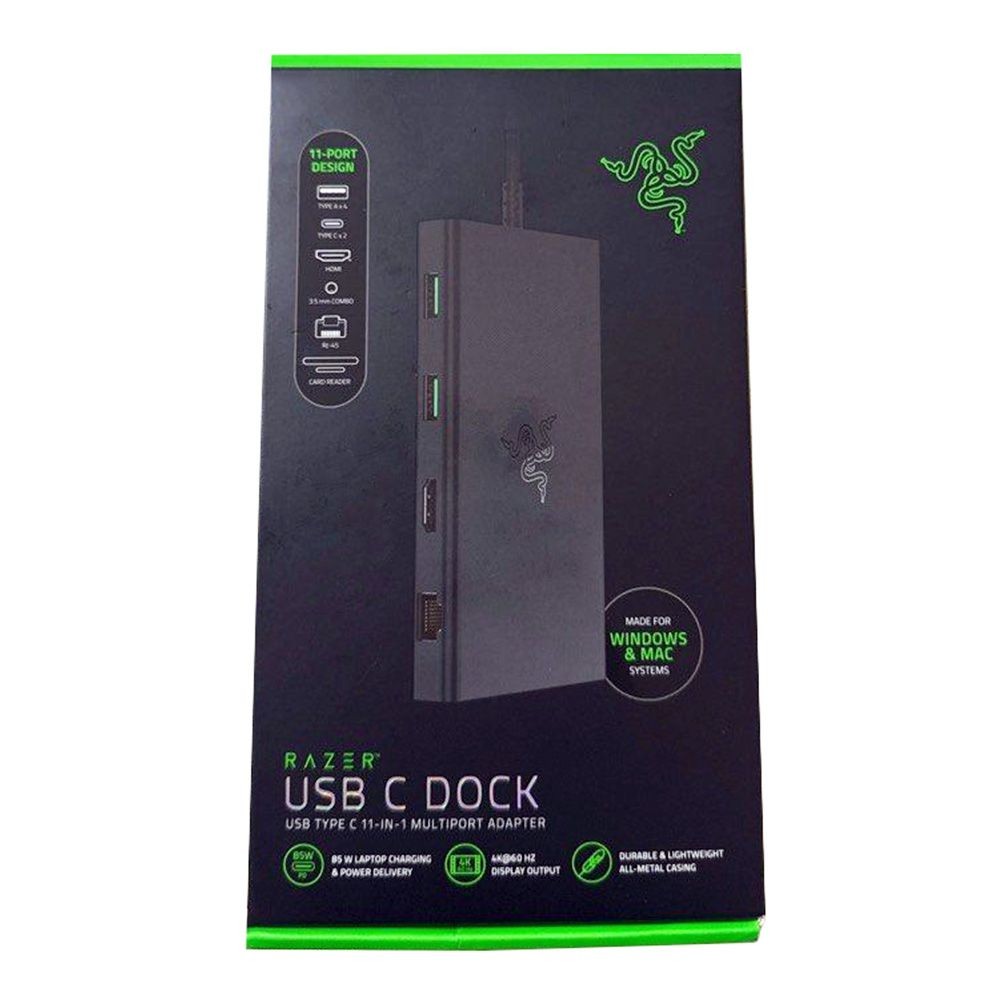 Razer USB-C Dock (Black) 11-in-1 Multiport Docking Station, RC21 ...