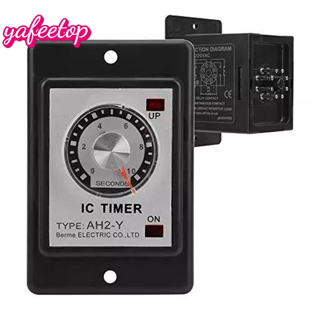(TOP) 0-60 seconds Power On Delay Timer Time relay w Socket Base AC ...