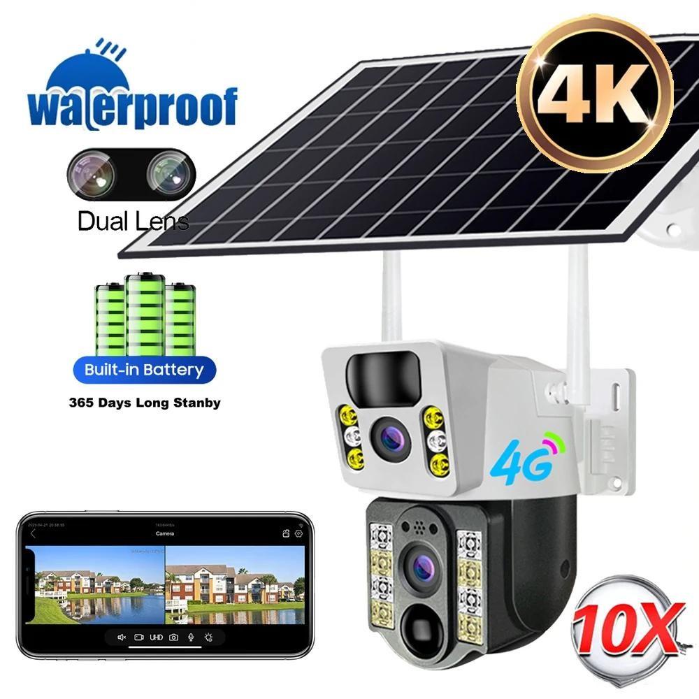 4G Sim Card Solar Camera PIR Human Detection 4K HD Wifi Wireless Solar ...