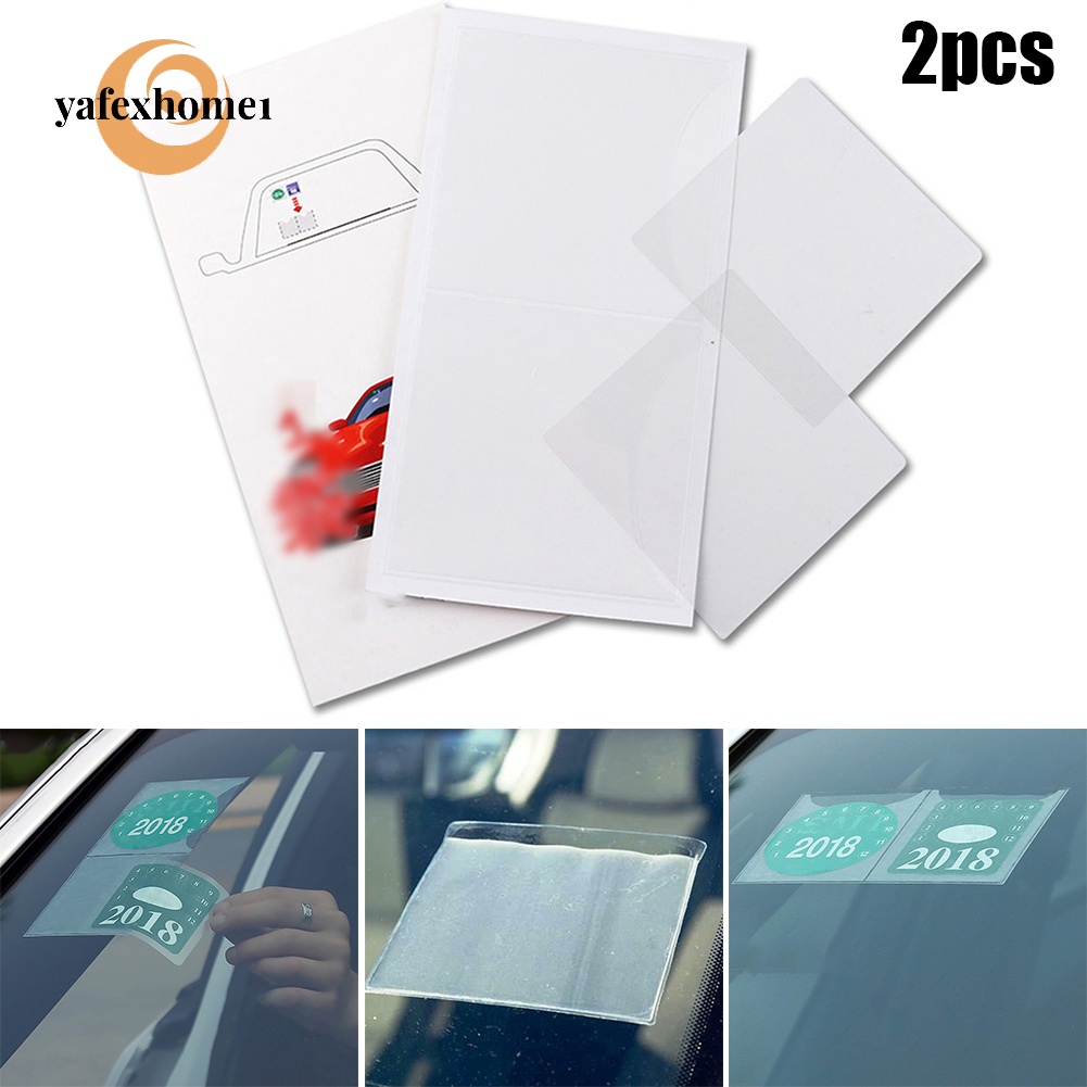 2x Car Backed Windscreen Ticket Holder for Parking Permit 90mm X 90mm ...