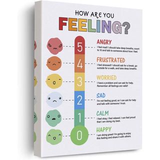 Nice Mental Health Feelings Canvas Poster Painting Wall Art Rainbow ...