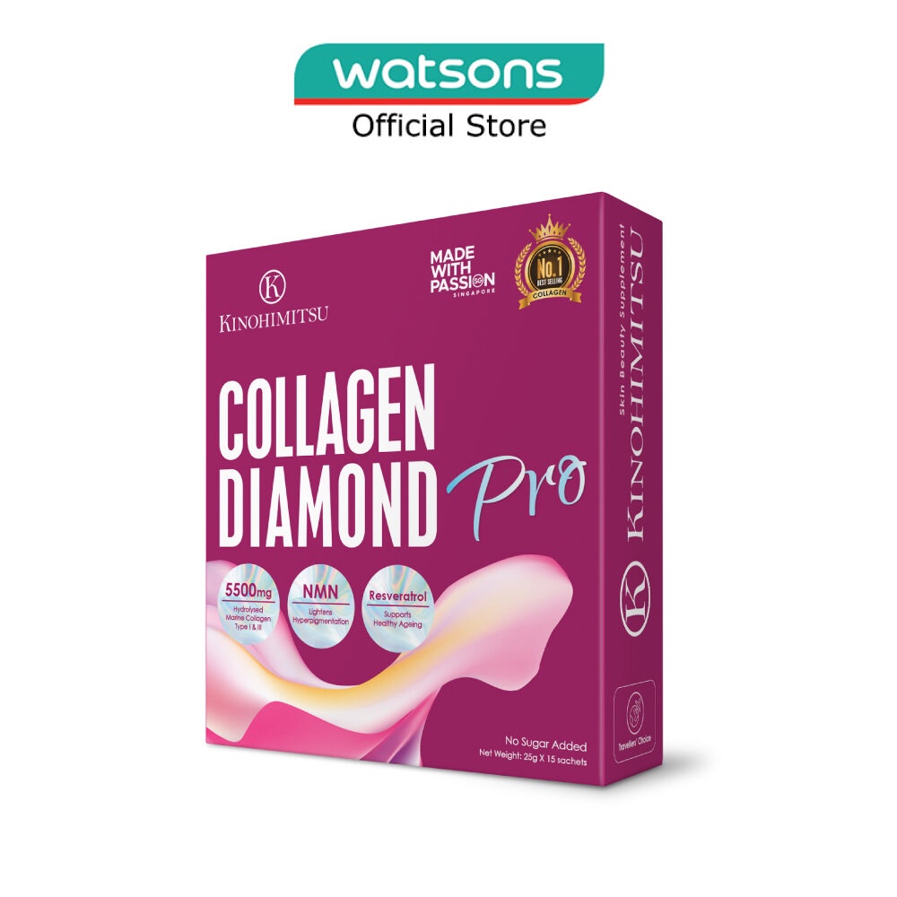 KINOHIMITSU Collagen Diamond Pro Skin Beauty Supplement Sachet 25g x ...