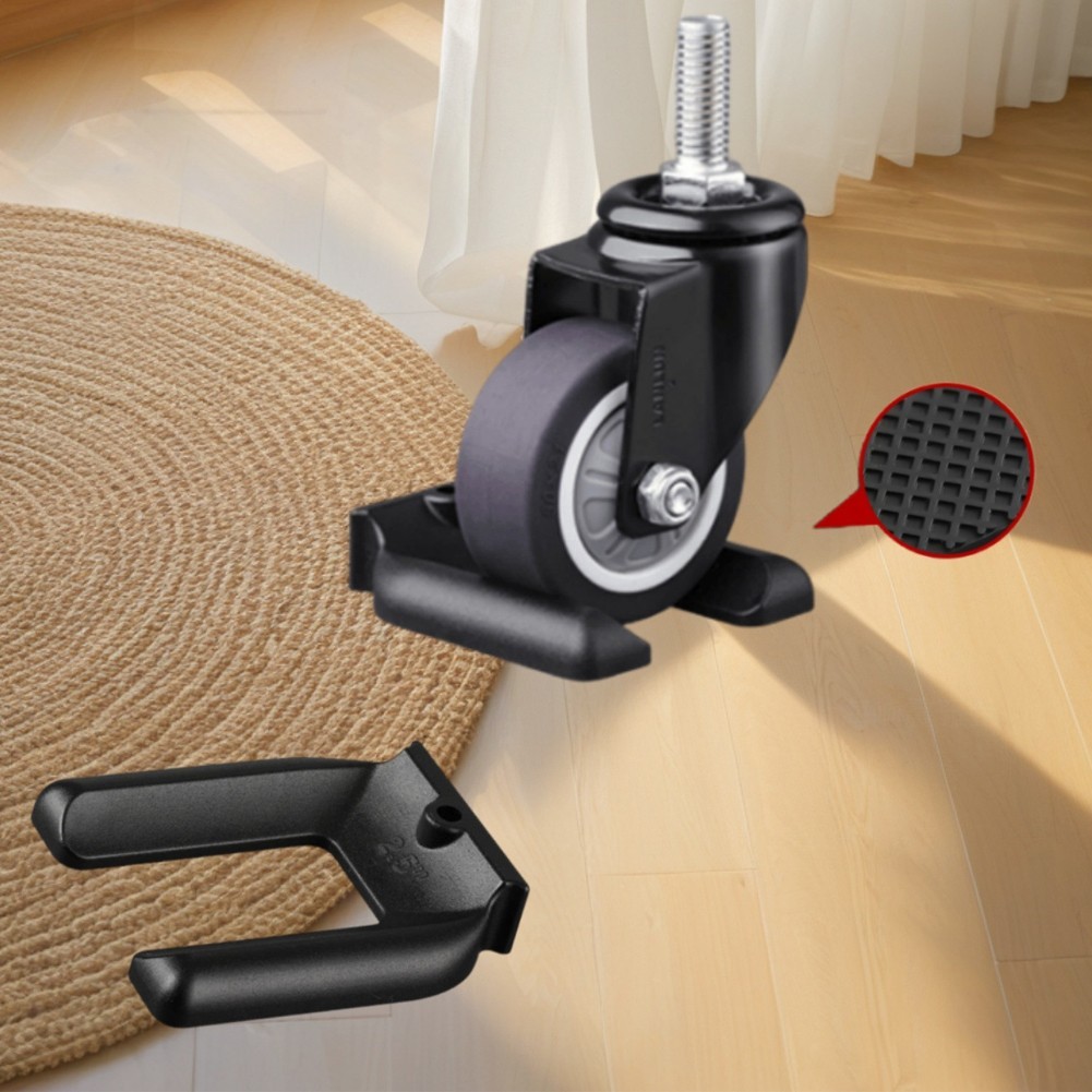 【CAMILLES】Chair Wheel Stopper, 4Pcs Plastic Furniture Coasters Wheels ...
