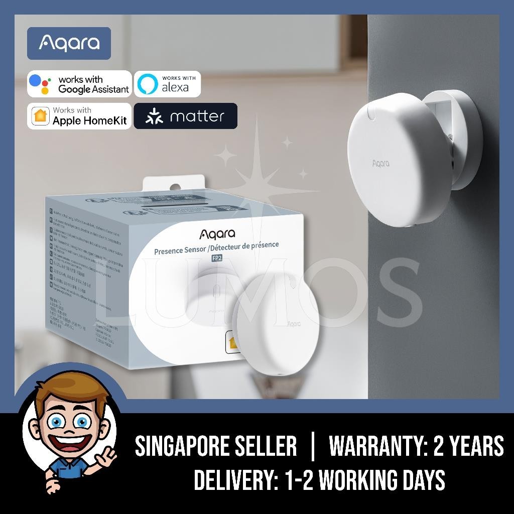 LUMOS [GLOBAL] Aqara Presence Sensor FP2 - Radar, Person & Human Fall Detection - Homekit ...