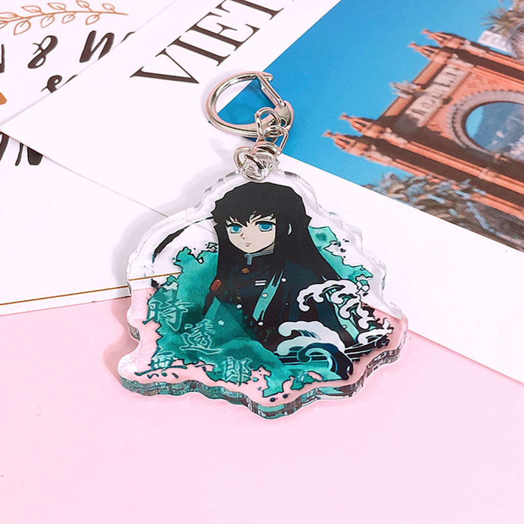【MW】Keyring Two-sided Decorative Acrylic Demon Slayer Anime Keychain ...