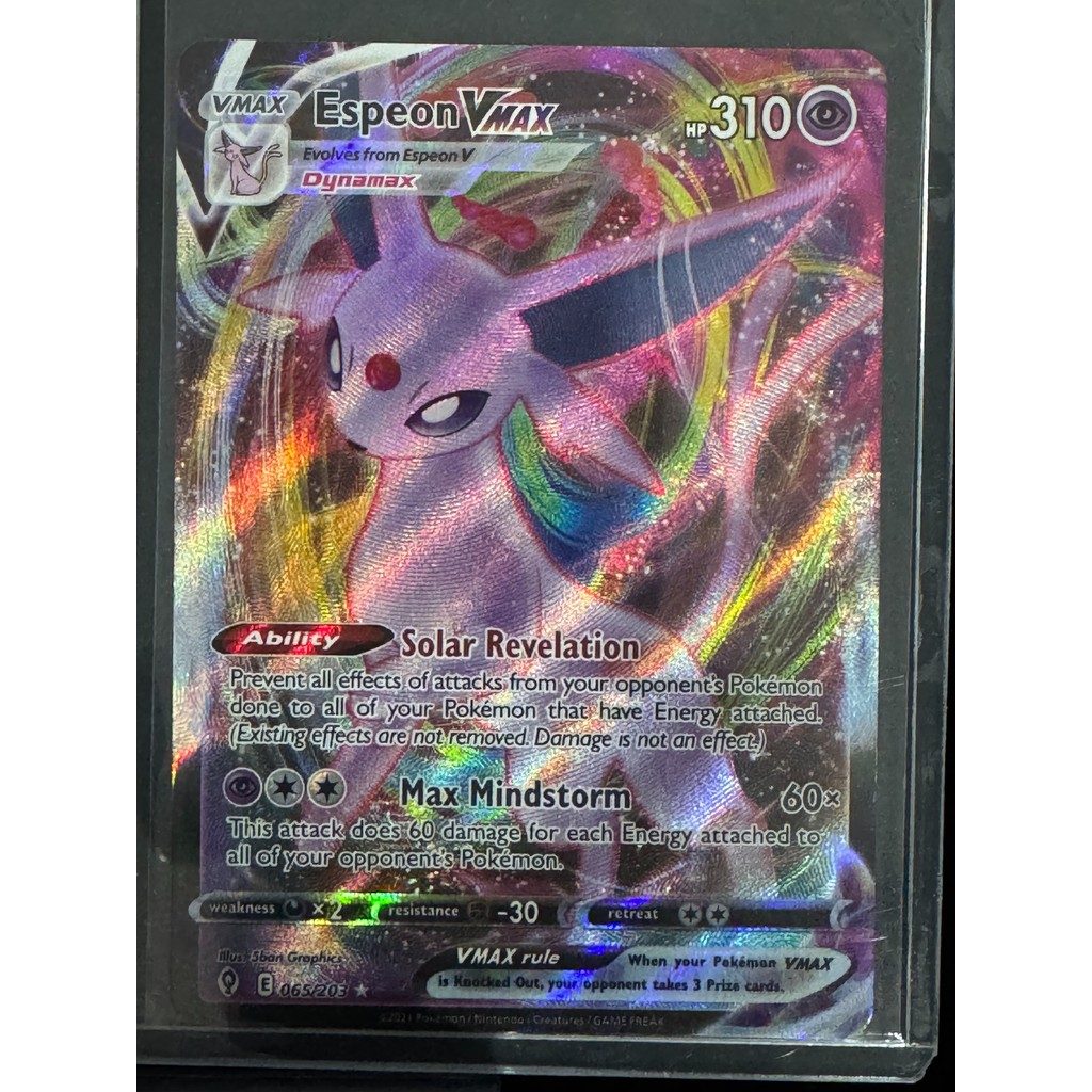 Espeon VMAX 065/203 Ultra Rare SWSH07: Evolving Skies | Shopee Singapore