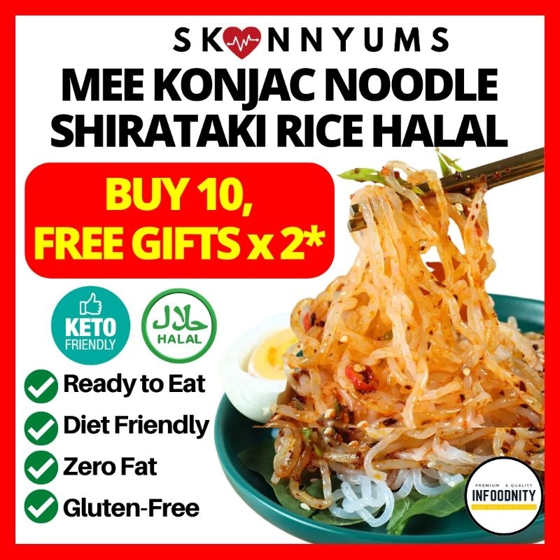 SKINNY KONJAC Noodles Shirataki Noodles Mee Konjac Rice Mi Konjac Nasi ...