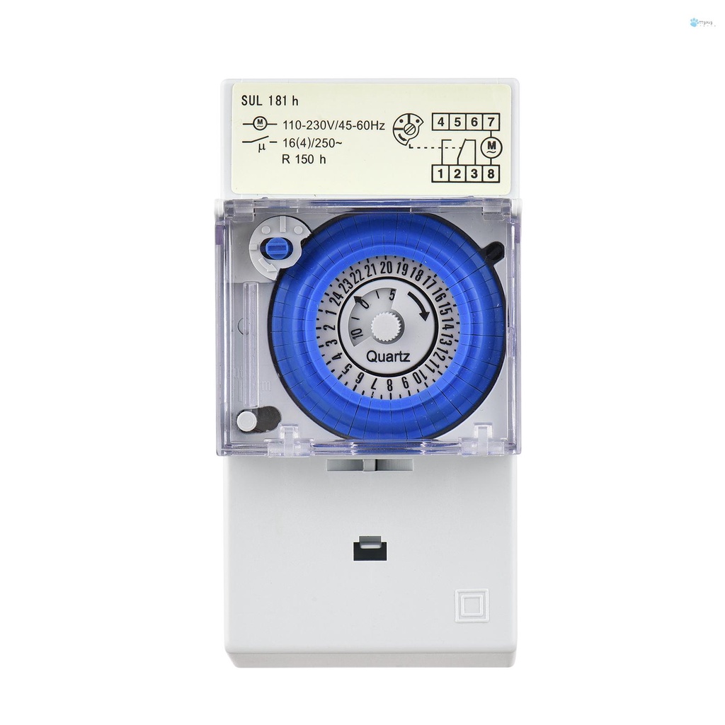 Timer Switch Mechanical 24 Hours Timer Switch AC 110-230V 30 Minutes ...