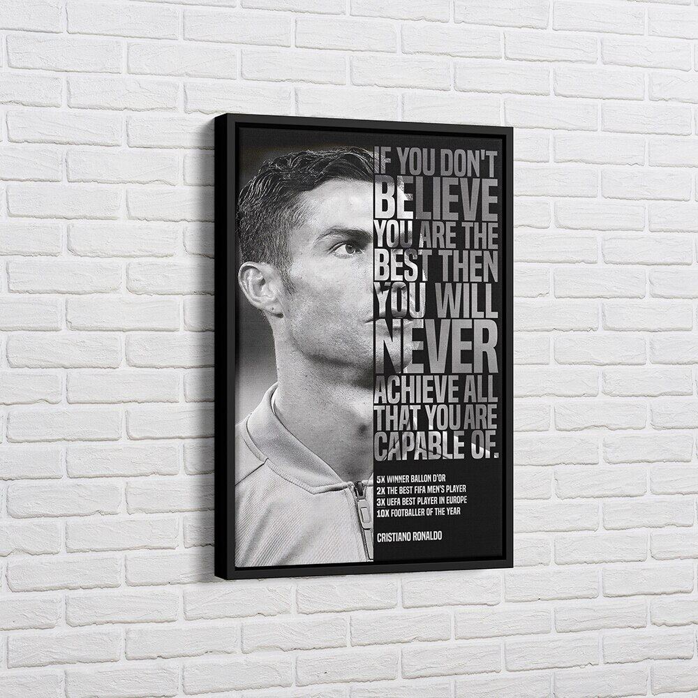 Super Football Star Poster Prints Soccer Motivational Quotes Canvas ...