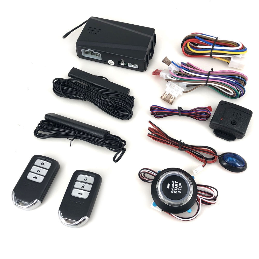 Car Passive Keyless Entry One Button Engine Start Remote Control Alarm ...