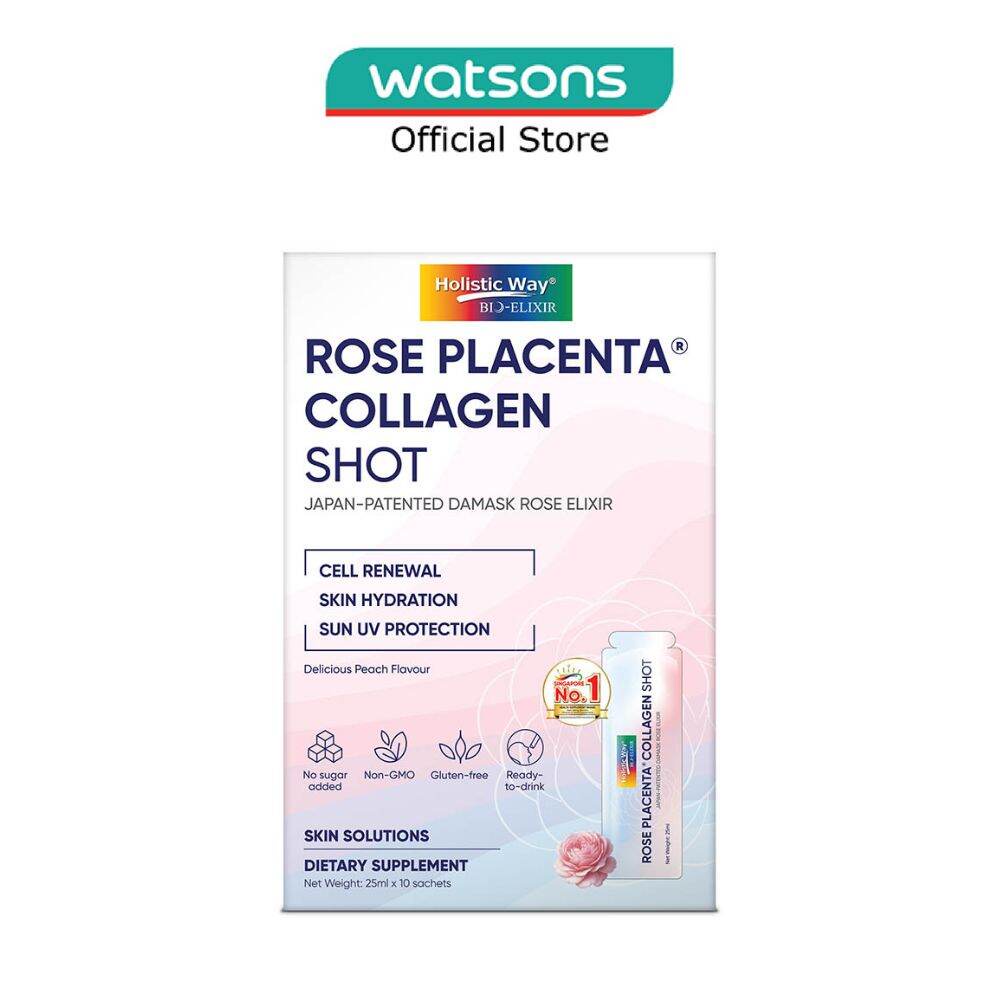 HOLISTIC WAY Bio-Elixir Rose Placenta Collagen Shot Dietary Supplement ...