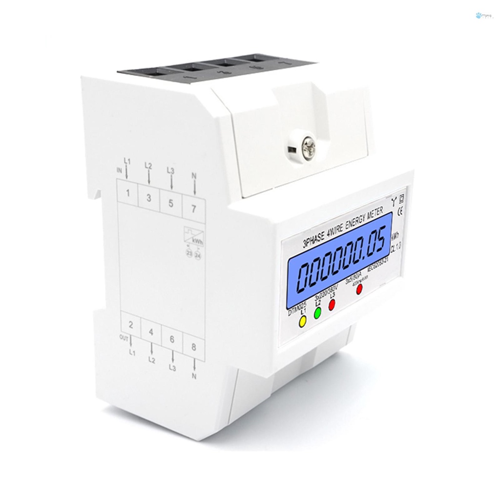 Electric meter 3 Phase 4 Wire Energy Meter 220/380V 5-80A Energy ...