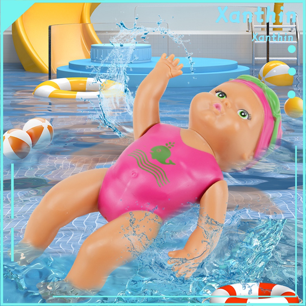 [xanthin] Wind-up Swimming Doll Toy Waterproof Clockwork Spring Swimmer ...
