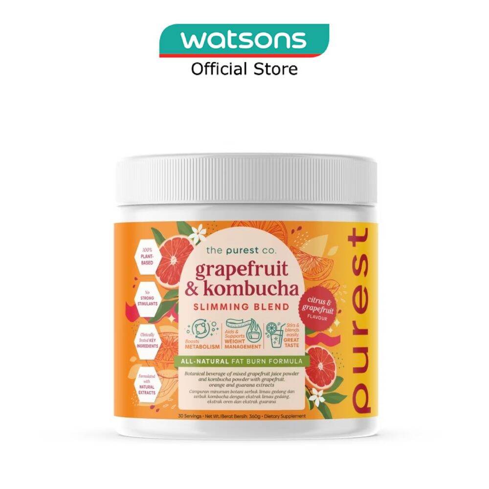 THE PUREST CO Grapefruit & Kombucha Slimming Blend (For Slimming, Weight Management, Gut Health ...