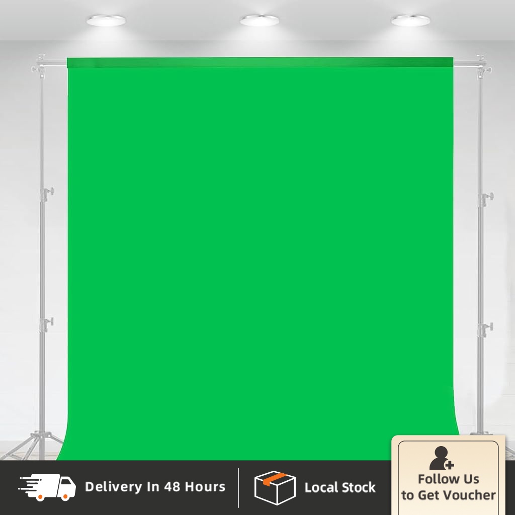 2 X 3m Green Screen Backdrop for Photography Virtual GreenScreen ...