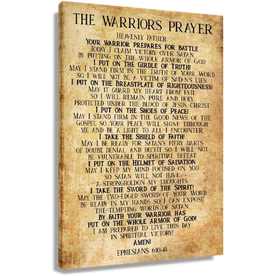 Armor of God Prayer Poster Ephesians 610?18-christian Bible Verses ...