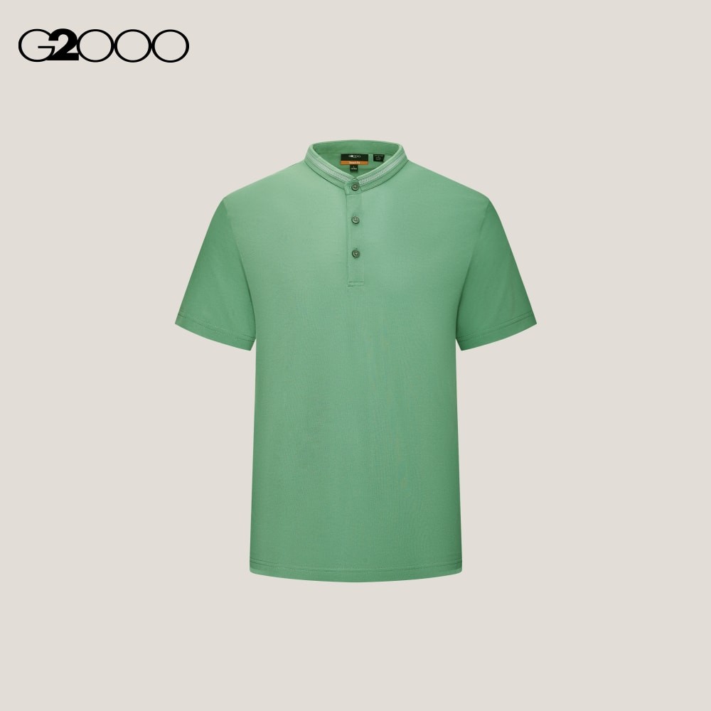 G2000 Super Light Mercerized Cotton Pique Smart Fit Stand Collar Short ...