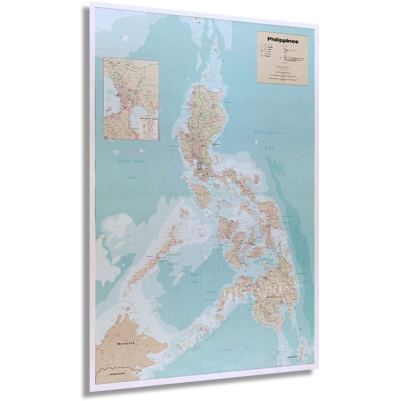 Beautiful Map of the PhilippinesInch Philippine Islands Map Includes ...
