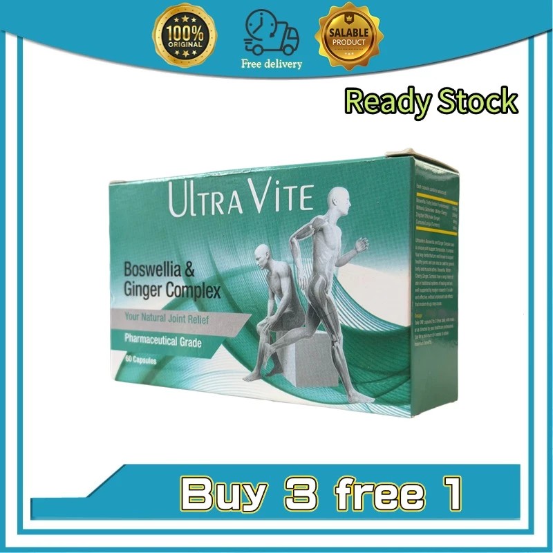 UltraVite Boswellia & Ginger Complex, 60 Capsules, Joint Health Support with Boswellia & Ginger ...