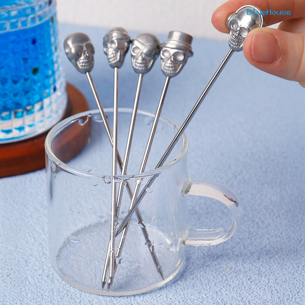 [BHS Home Shop]Skull Cocktail Picks Reusable Olive Skewers Martini ...