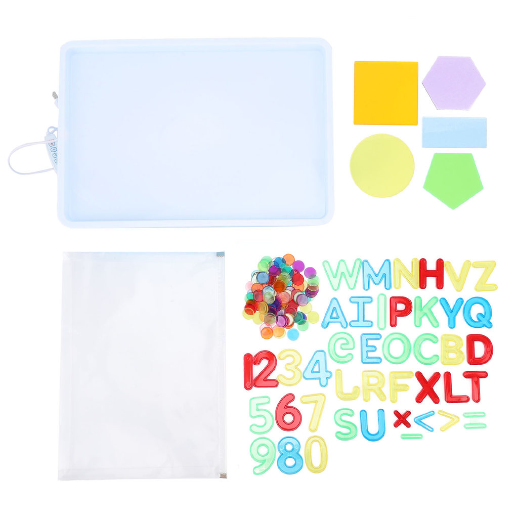 Sensory Light Table for Kids 26 Capital Letters 10 Numbers Learning Box ...