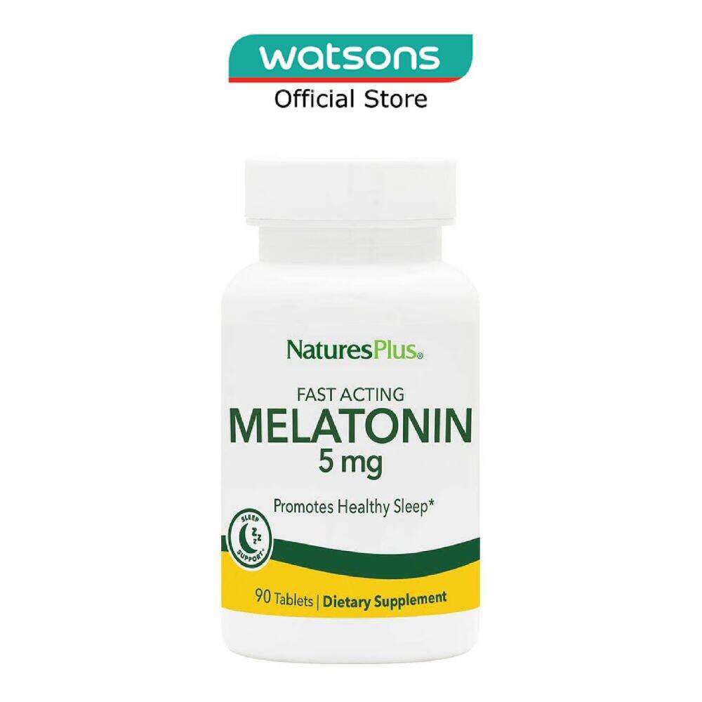 NATURE'S PLUS Fast Acting Melatonin 5mg Dietary Supplement Tablet 90s ...