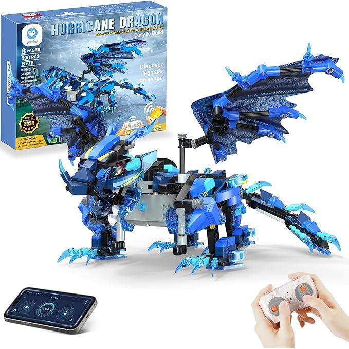 Sillbird Dragon Building Kit with Remote Control Stem Gifts for Technic ...