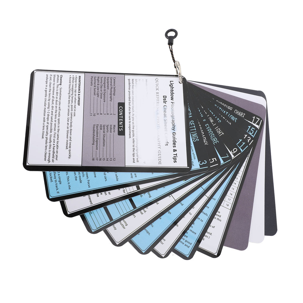 DSLR Cheat Sheet White Balance Gray Card Bundle Quick Reference Guides ...