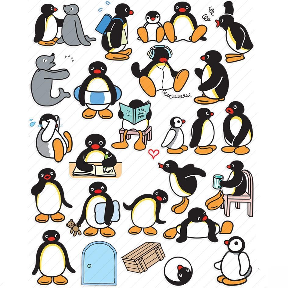 Pingu: 23-40pcs Waterproof Vinyl Sticker Set | Shopee Singapore
