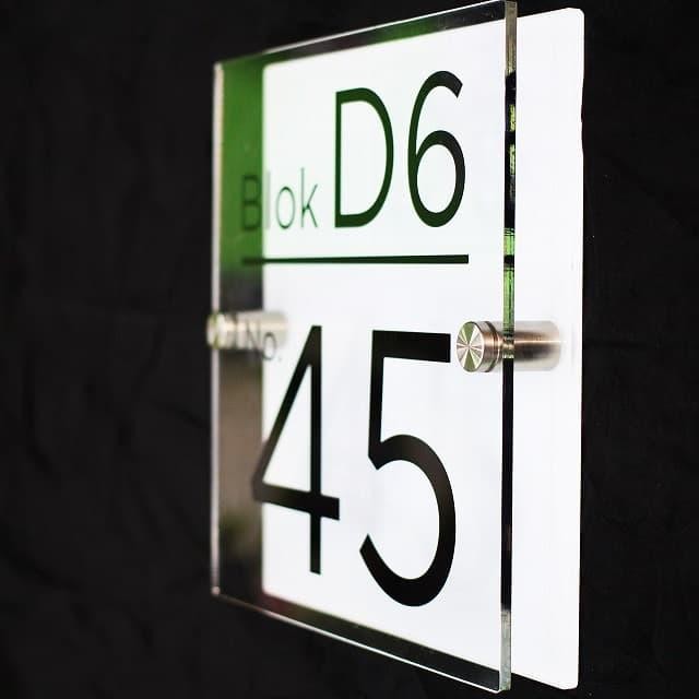 Choice - Acrylic House Number 2 Layer Uv Print Modern Acrylic House ...
