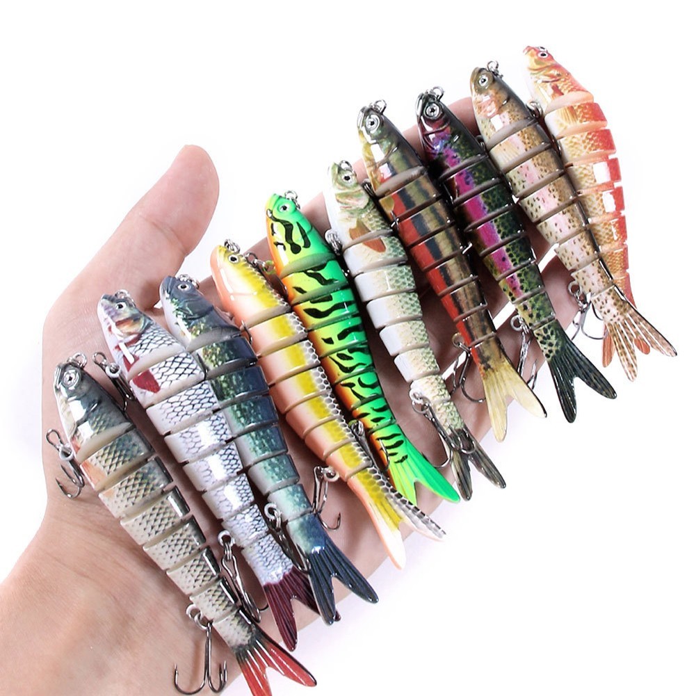 [SG]Multi-Joint Swimbait Lures - 10 Colors Sinking Hard Baits for Long ...