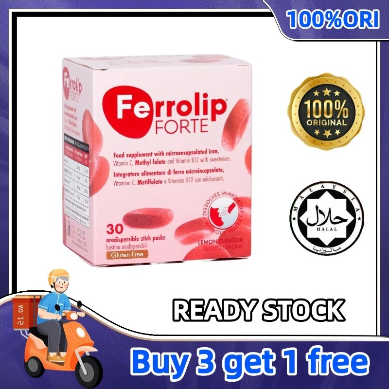 （AGENT - Ready stock）Ferrolip FORTE 补铁复合维生素补充剂 柠檬味,改善贫血/Ferrolip FORTE ...