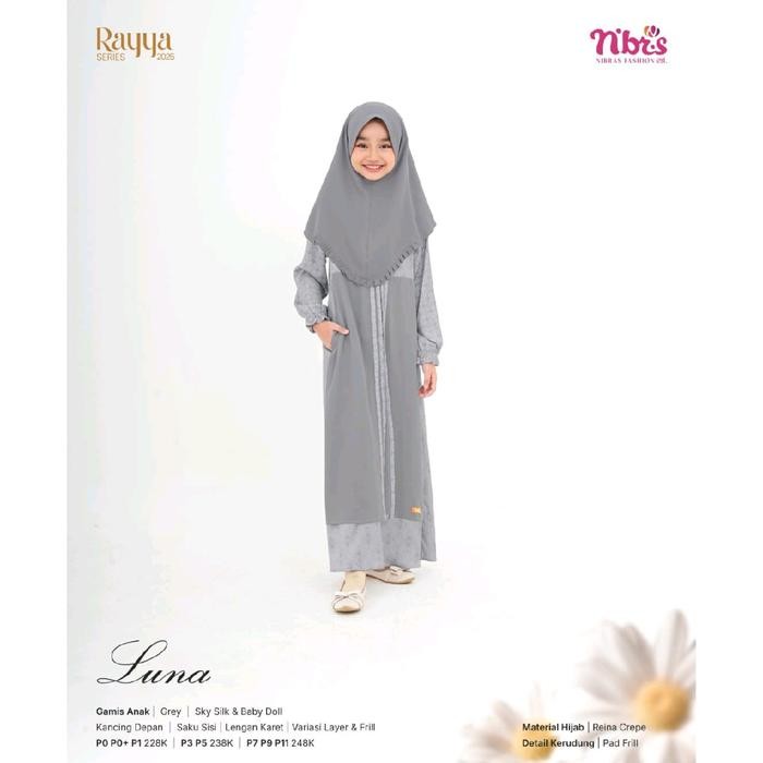 Muna Luna Grey Sarimbit Family Latest Rayya Series 2025 by Nibras I ...
