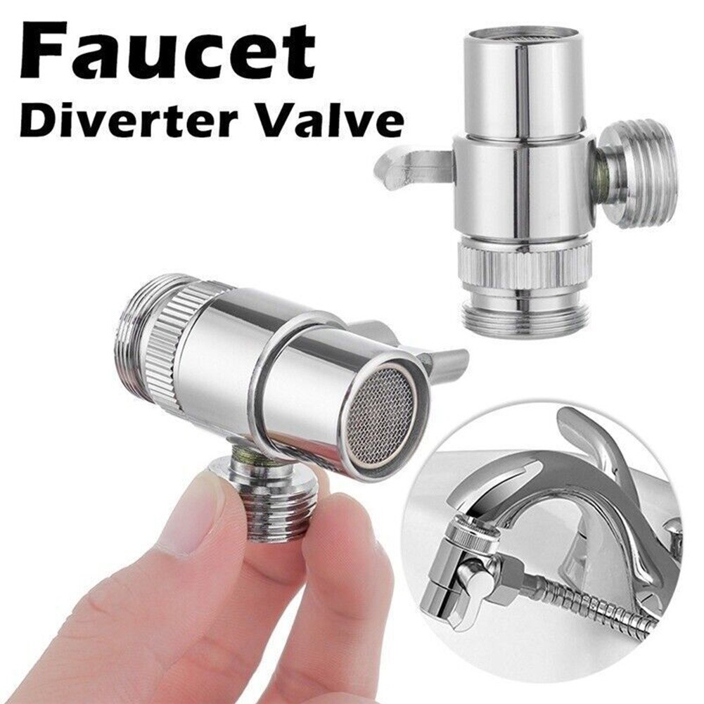 [SNUG HOT] 3 Way Diverter Valve Water Tap Connector Kitchen Faucet ...