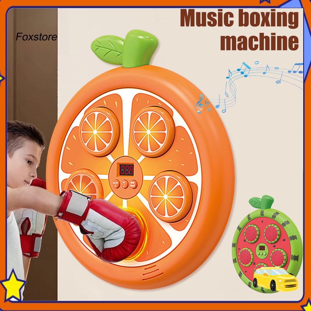 FOX- Fruit Music Boxing Machine with Gloves Wall Mounted Bluetooth ...